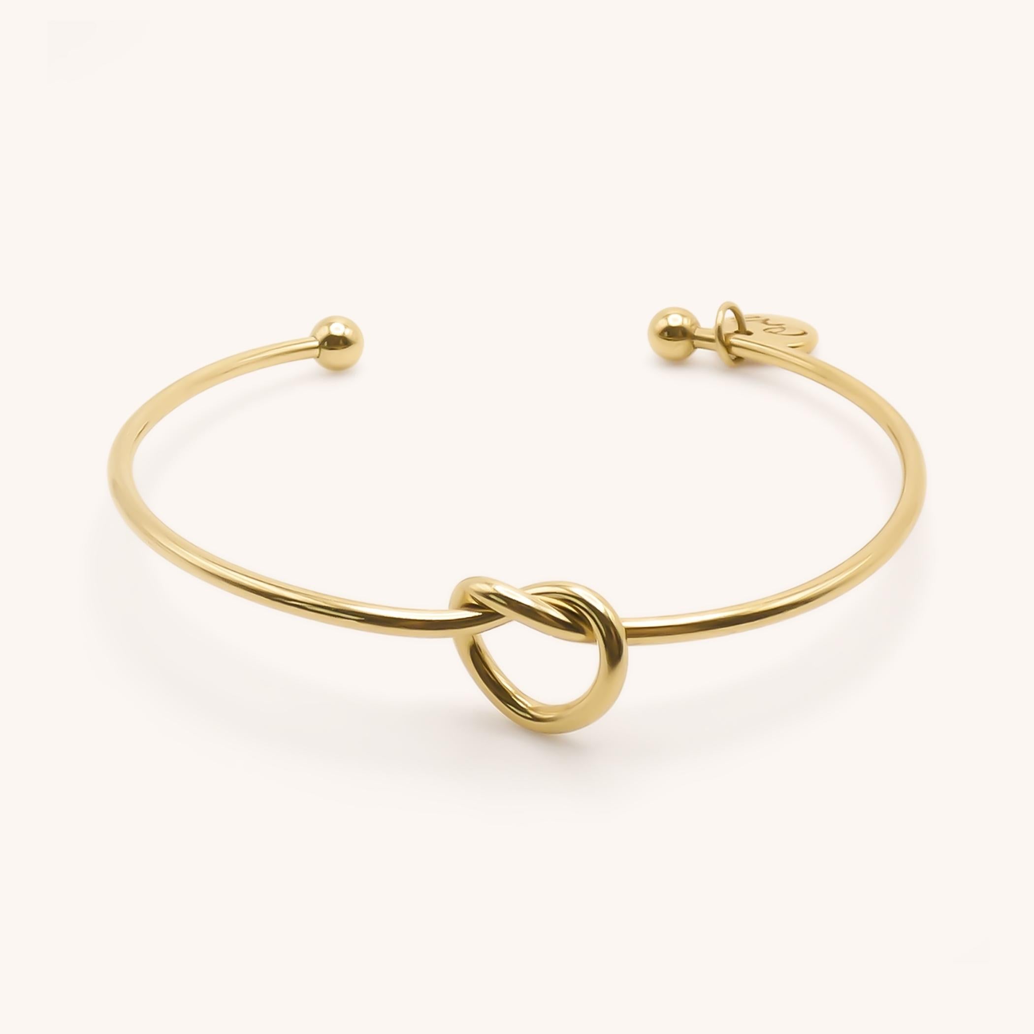 Knotted Bangle, Gold – Orli Jewellery